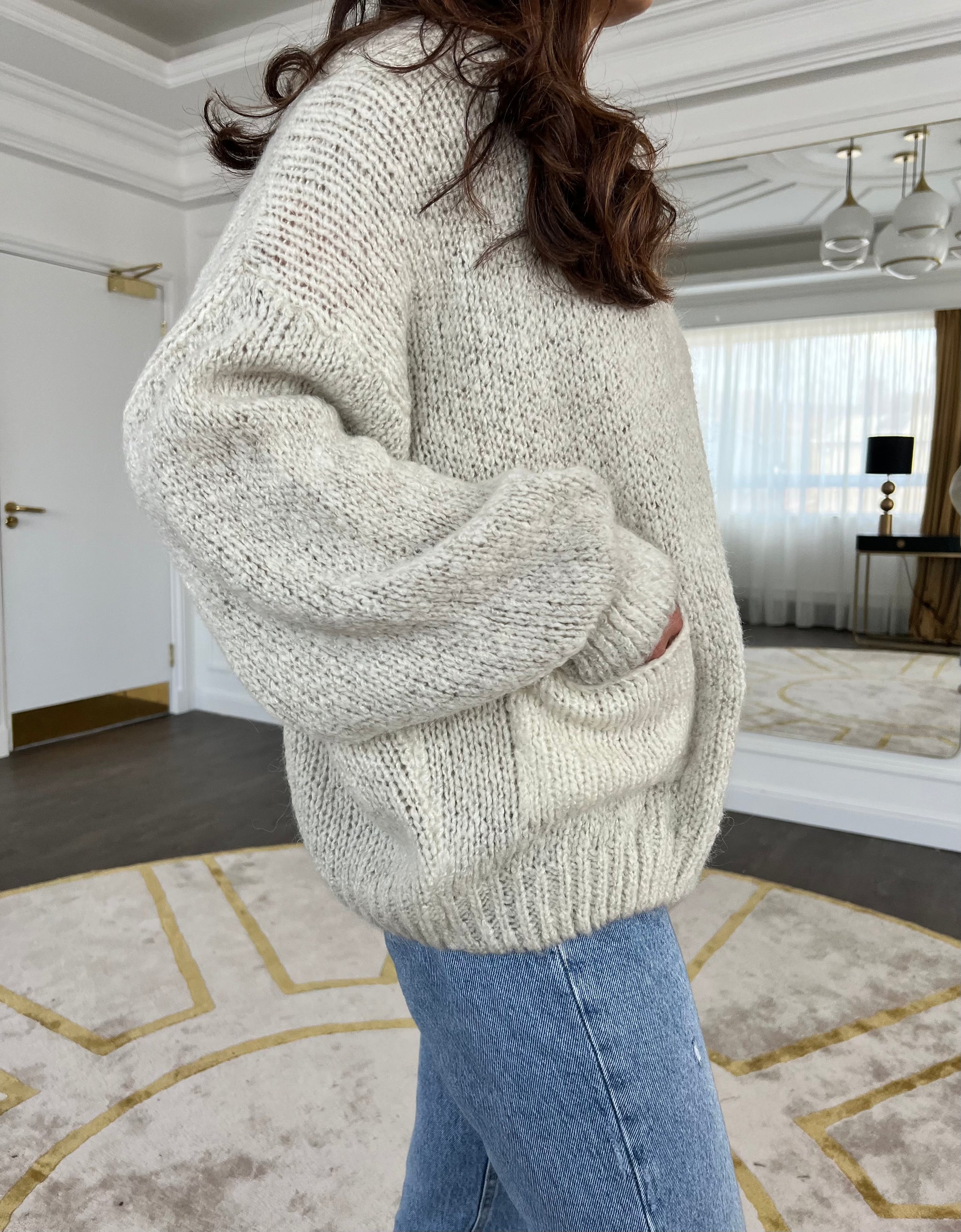 Silk knit cardigan store